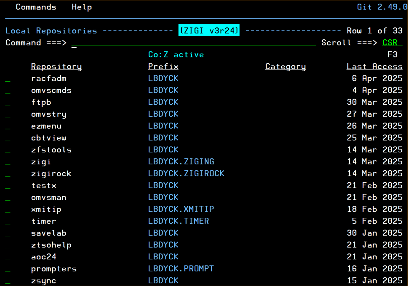z/OS ISPF Git Interface (ZIGI) — An Introduction to Git Usage for the Developer Using ISPF